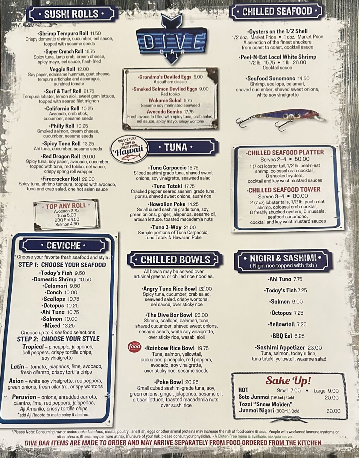 Skull Creek Boathouse Menu delivery by Express Restaurant Delivery