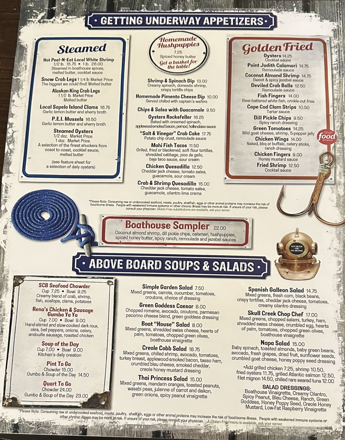 Skull Creek Boathouse Menu delivery by Express Restaurant Delivery