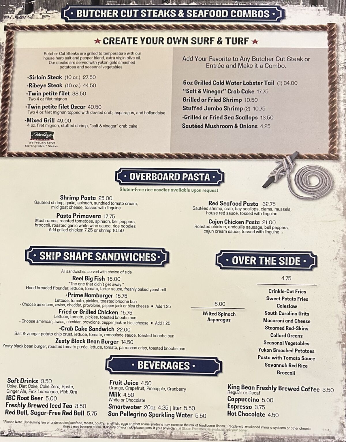 Skull Creek Boathouse Menu delivery by Express Restaurant Delivery