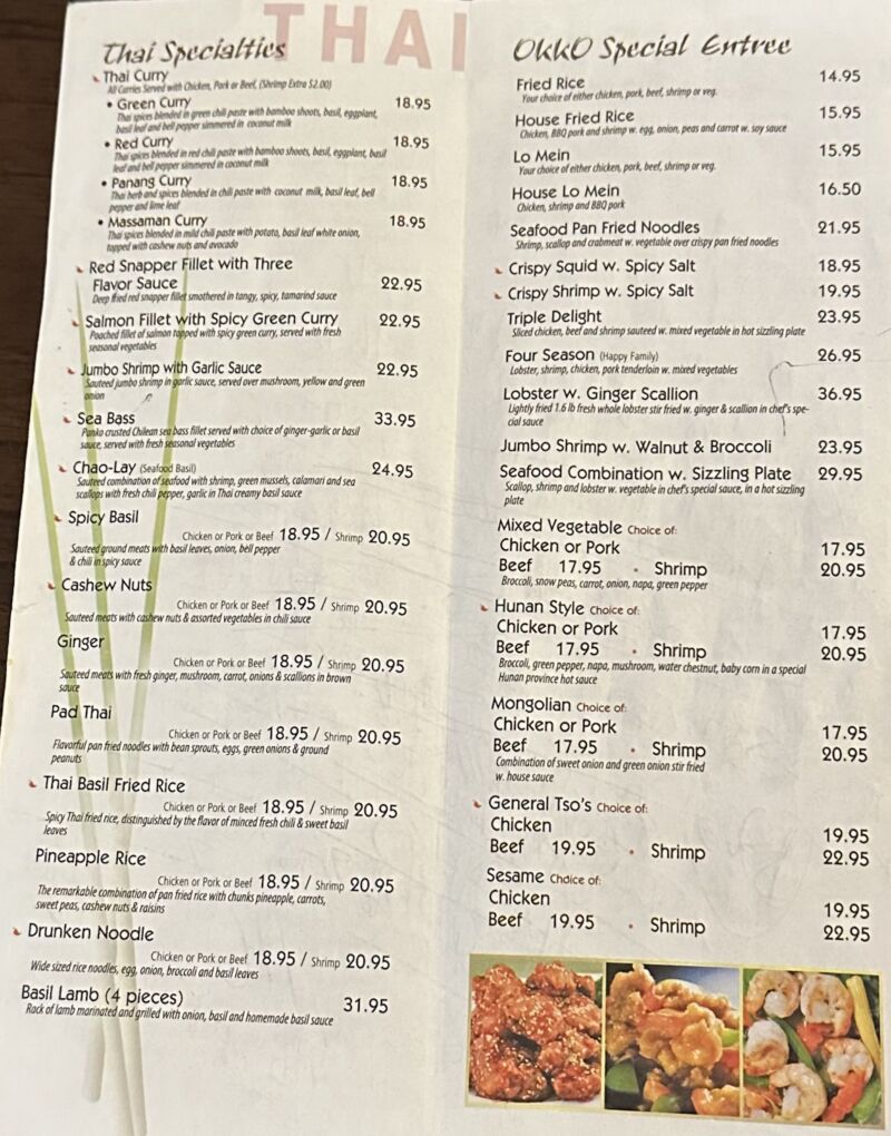 OKKO Menu by Express Restaurant Delivery for Food Delivery Service