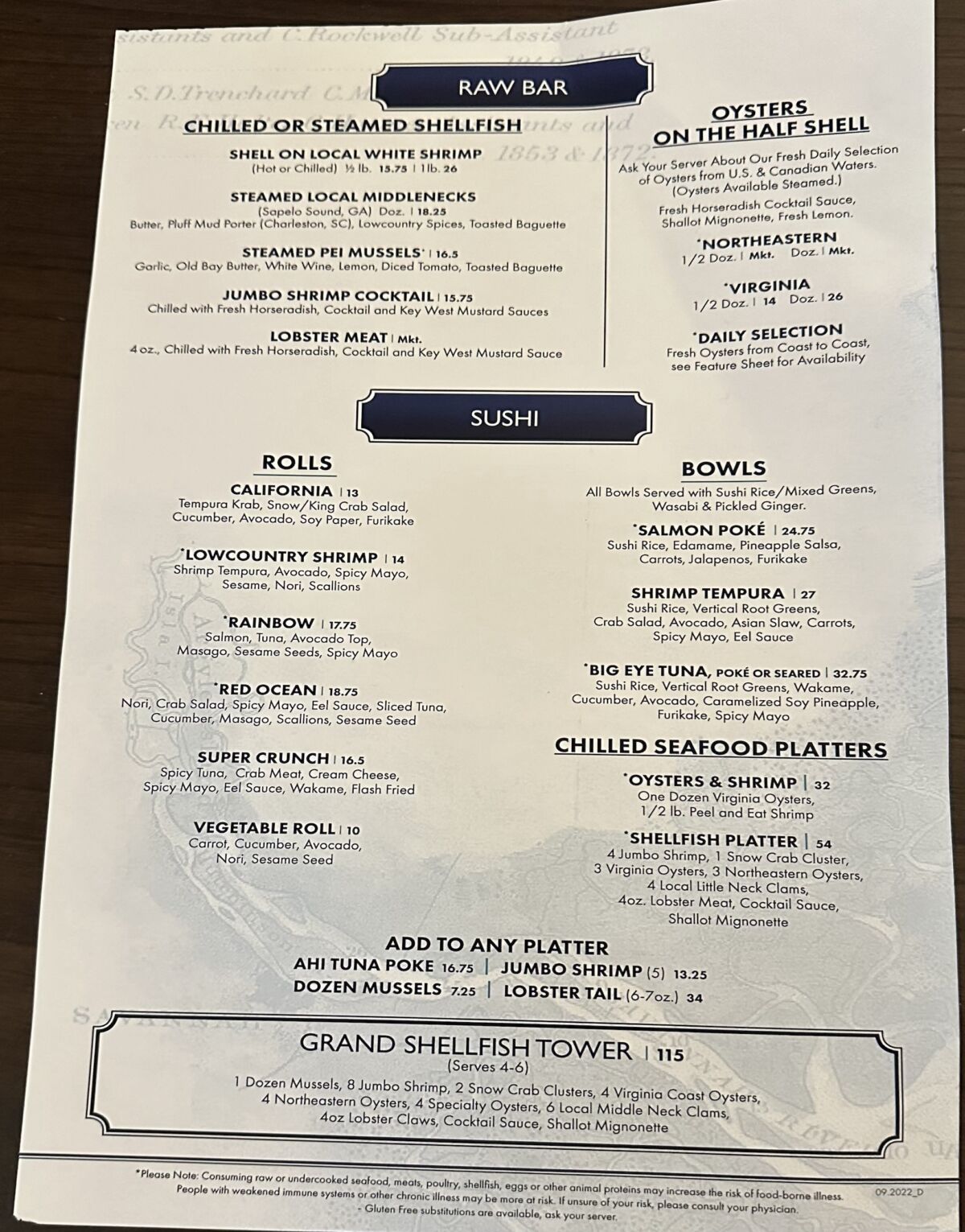 Poseidon Menu by Express Restaurant Delivery Hilton Head Island